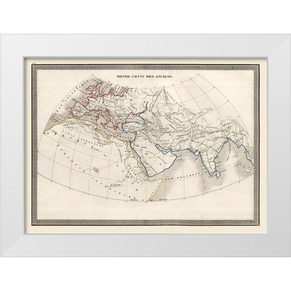 Monin 14x11 White Modern Wood Framed Museum Art Print Titled - World as ...