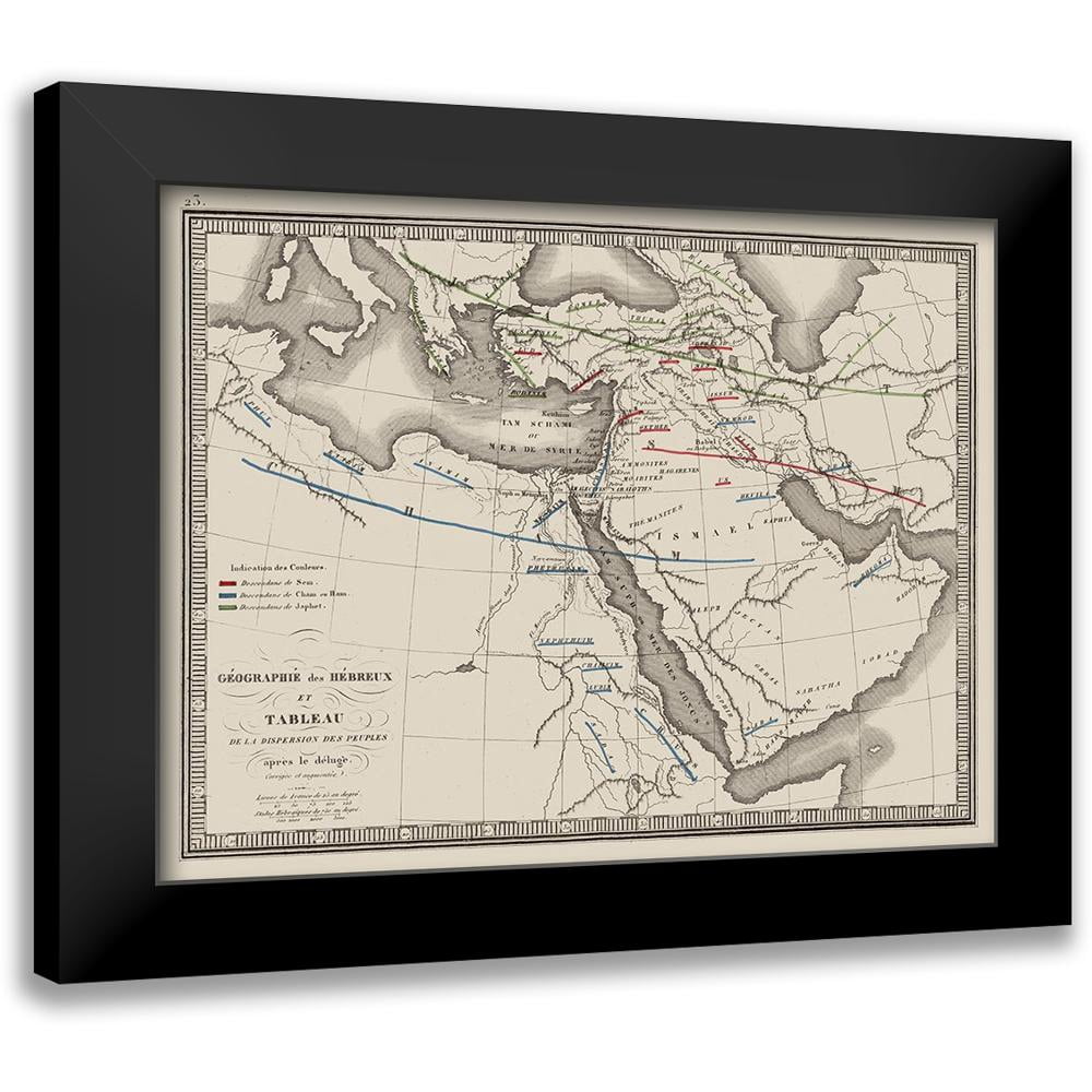Monin 24x19 Black Modern Framed Museum Art Print Titled - Middle East ...
