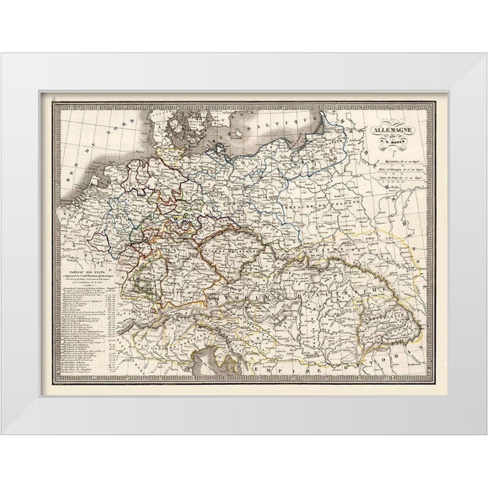 Monin 24x19 White Modern Wood Framed Museum Art Print Titled - Central ...