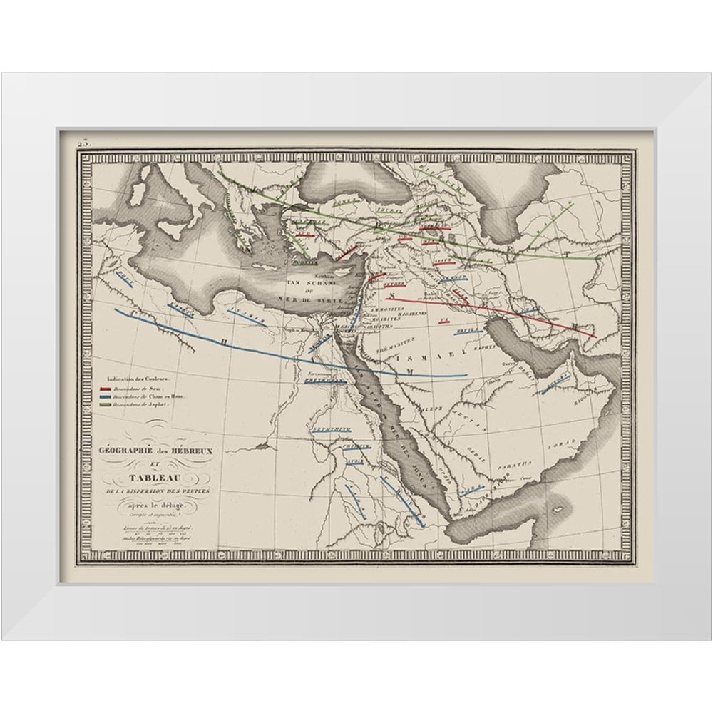 Monin 32x25 White Modern Wood Framed Museum Art Print Titled - Middle ...