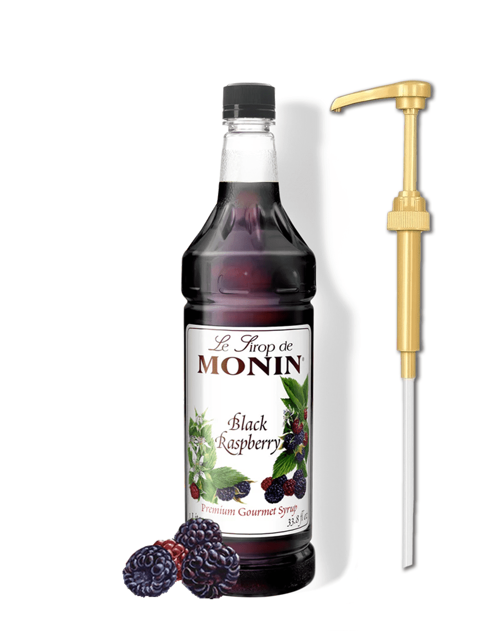 Monin Black Raspberry Flavoring Syrup 1L + Gold pump - Walmart.com