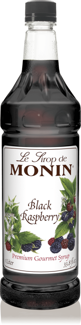 Monin Black Raspberry Syrup, 1 Liter, Sweet Vanilla Floral Flavor for ...