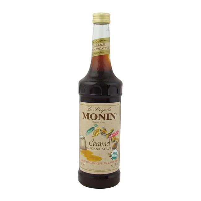 Monin Organic Syrup Caramel, Robust Flavor in a 750 ml bottle, Perfect ...