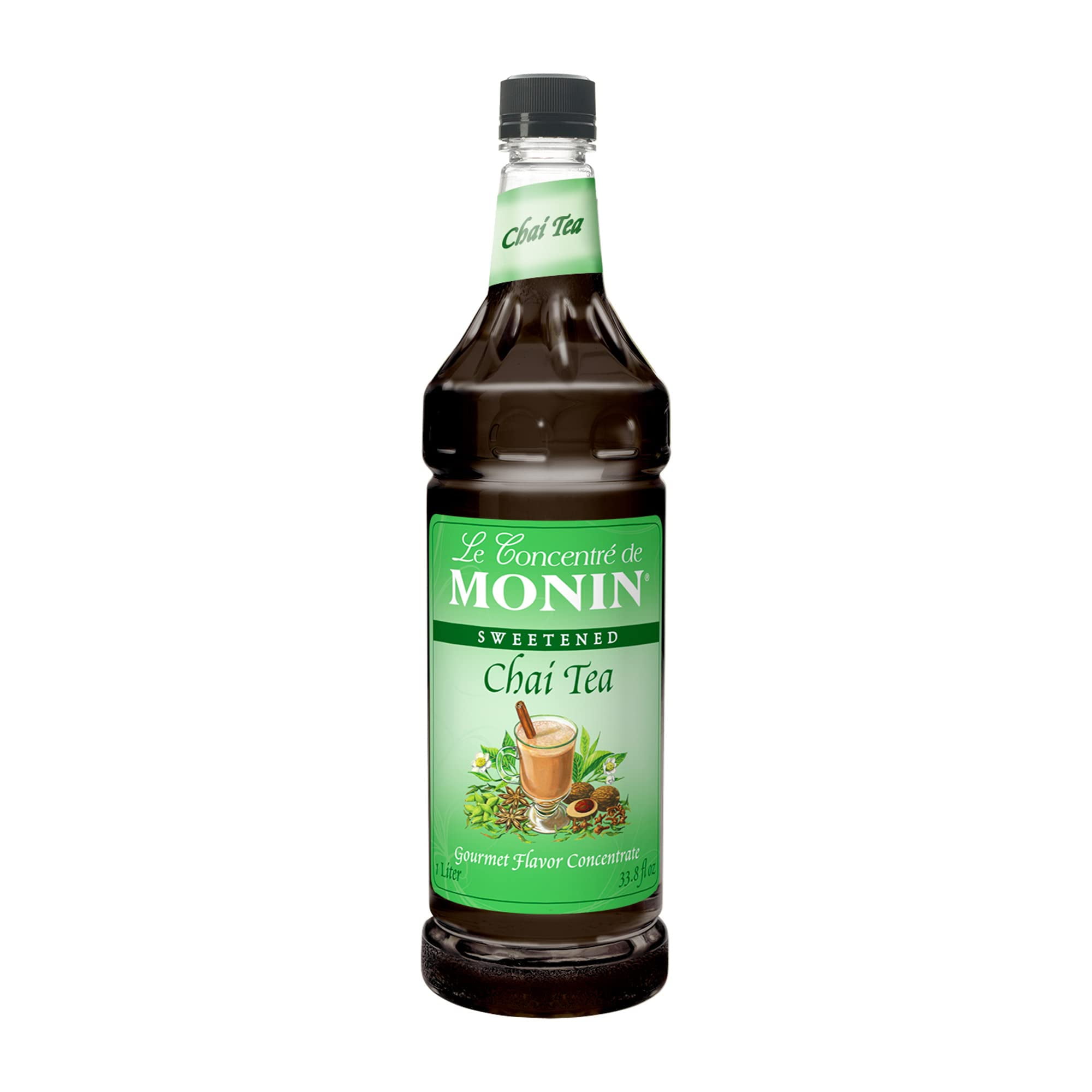 Monin - Chai Tea Concentrate, Spiced Green Tea Flavor, Natural Flavors ...