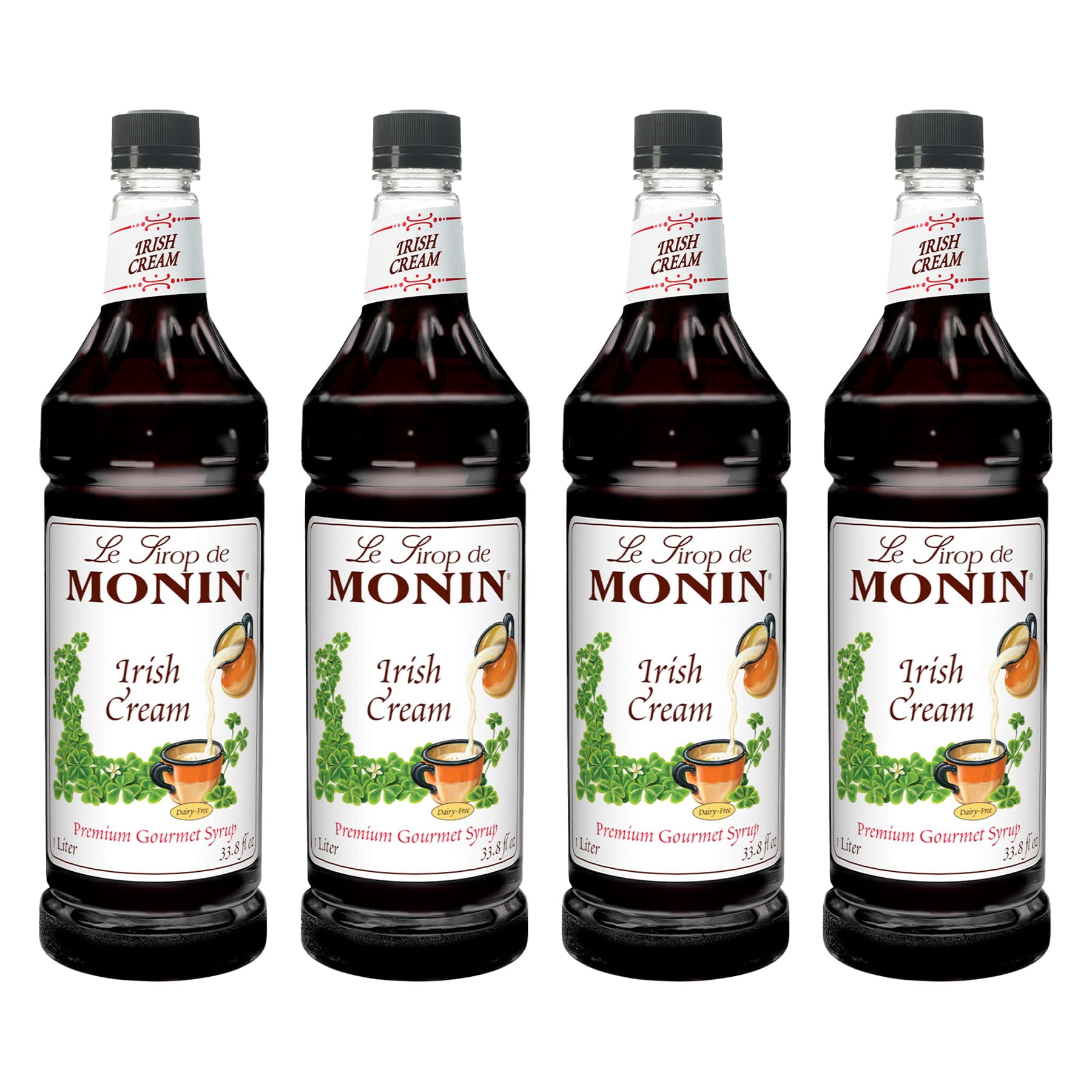 Monin Flavored Syrup, Irish Cream, 33.8-Ounce Plastic Bottles (Pack of ...
