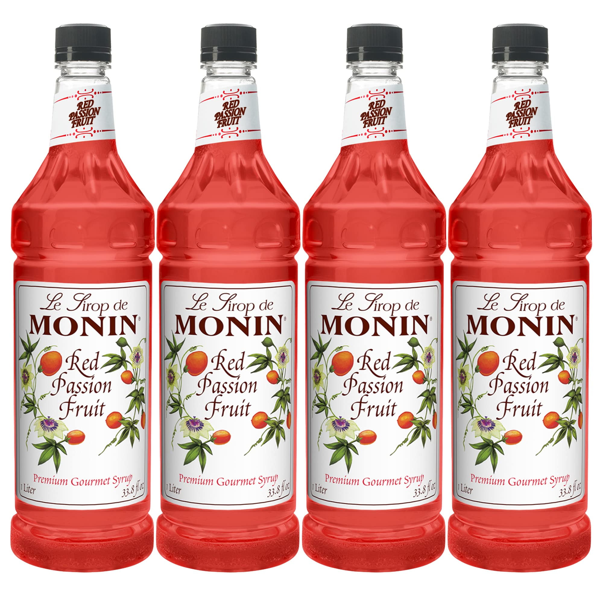 Monin Flavored Syrup, Red Passion Fruit, 33.8-Ounce Plastic Bottles ...