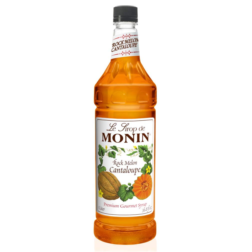 Monin Flavored Syrup, Rock Melon Cantaloupe, 33.8-Ounce Plastic Bottle ...