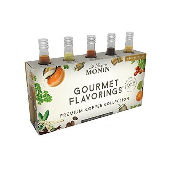 MONIN Gourmet Flavorings Coffee Collection, P827-R3, 5 Flavors ...