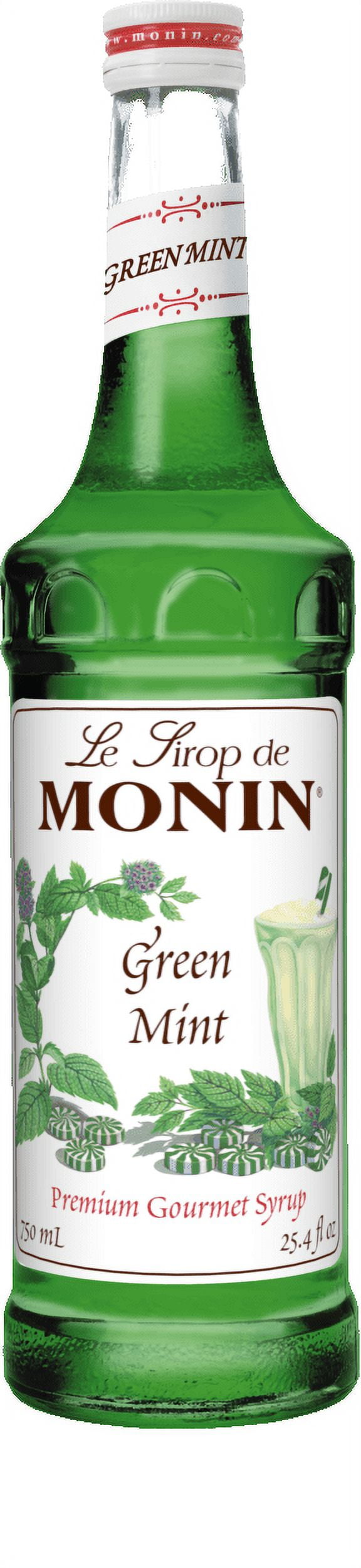Monin Green Mint Syrup, Bold Peppermint Flavor, 750 ml, Perfect for ...