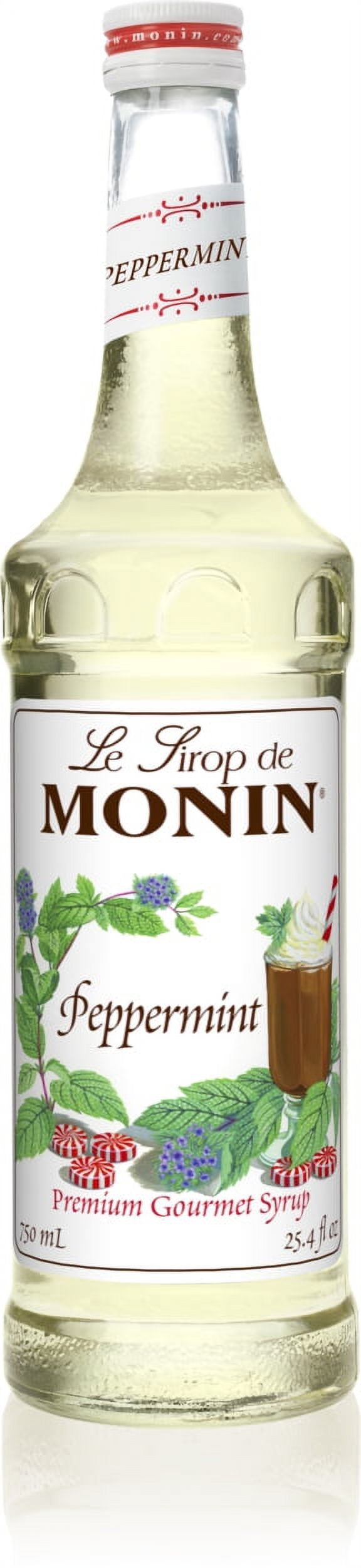Monin Peppermint Syrup, Refreshing Mint Flavor for Drinks, 750 ml ...