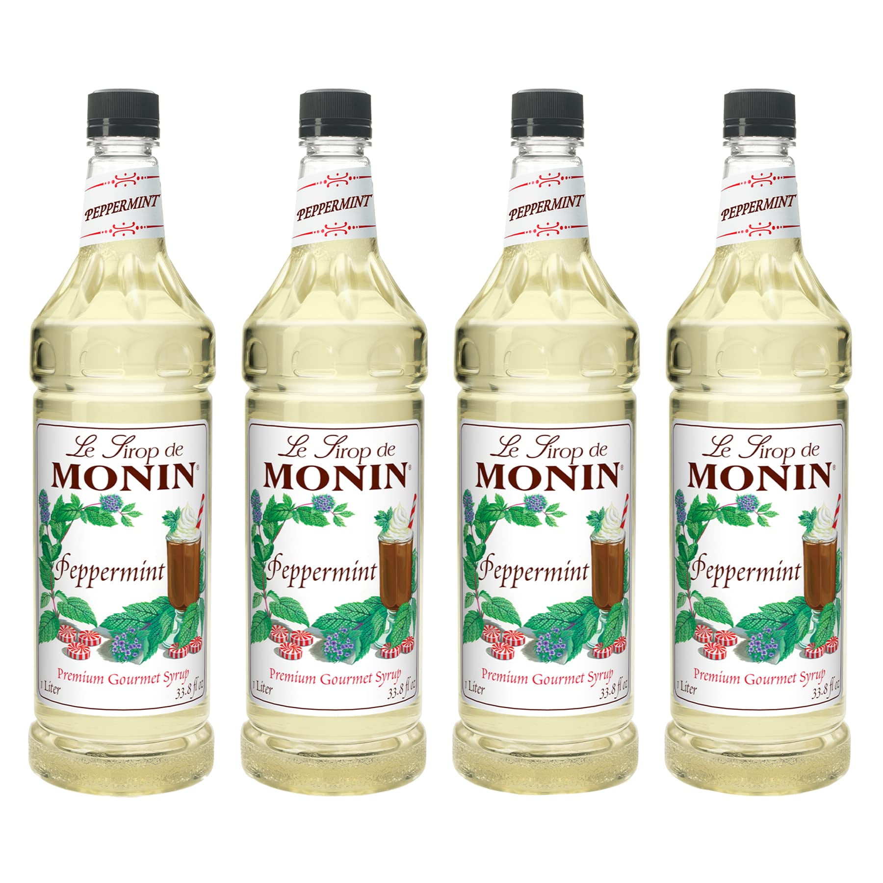 Monin - Peppermint Syrup, Cool Tingle Of Candy Cane, Natural Flavors ...