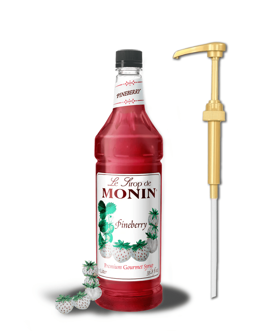 Monin Premium Pineberry Flavoring Syrup 1 Liter + Gold Pump - Walmart.com