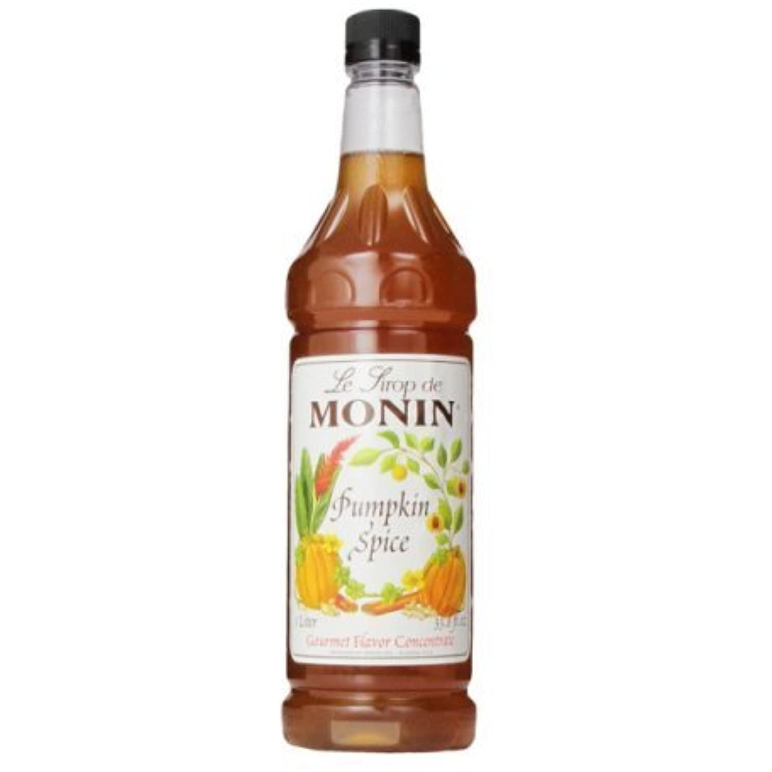 Monin Pumpkin Spice Syrup, 33.8-Ounce Plastic Bottle (1 Liter ...