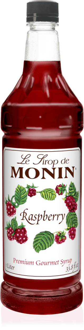 Monin Premium Raspberry Syrup, 1L Bottle, Gluten-Free, Non-GMO, No ...