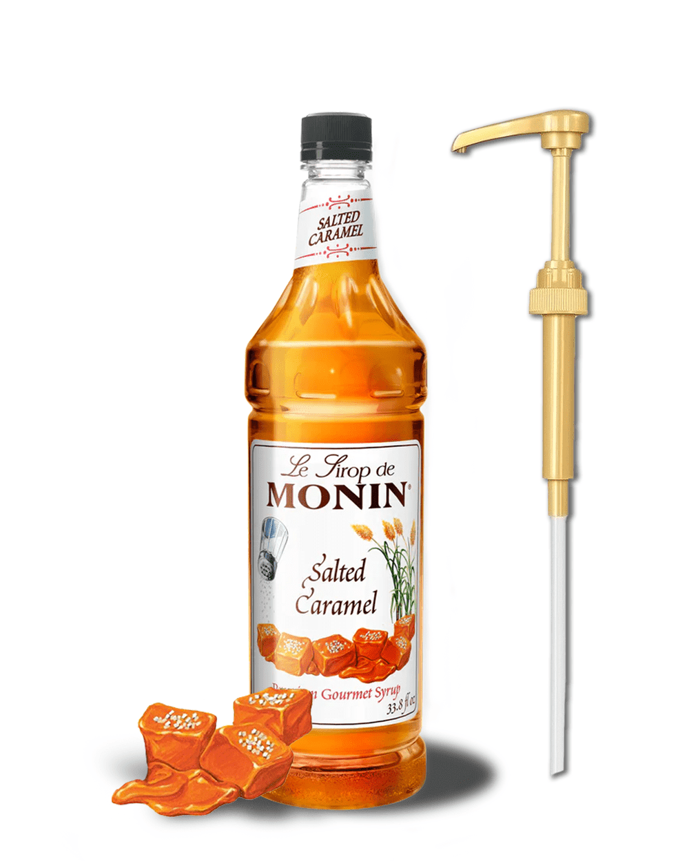 Monin Salted Caramel Syrup 1 Liter + Gold Pump - Walmart.com