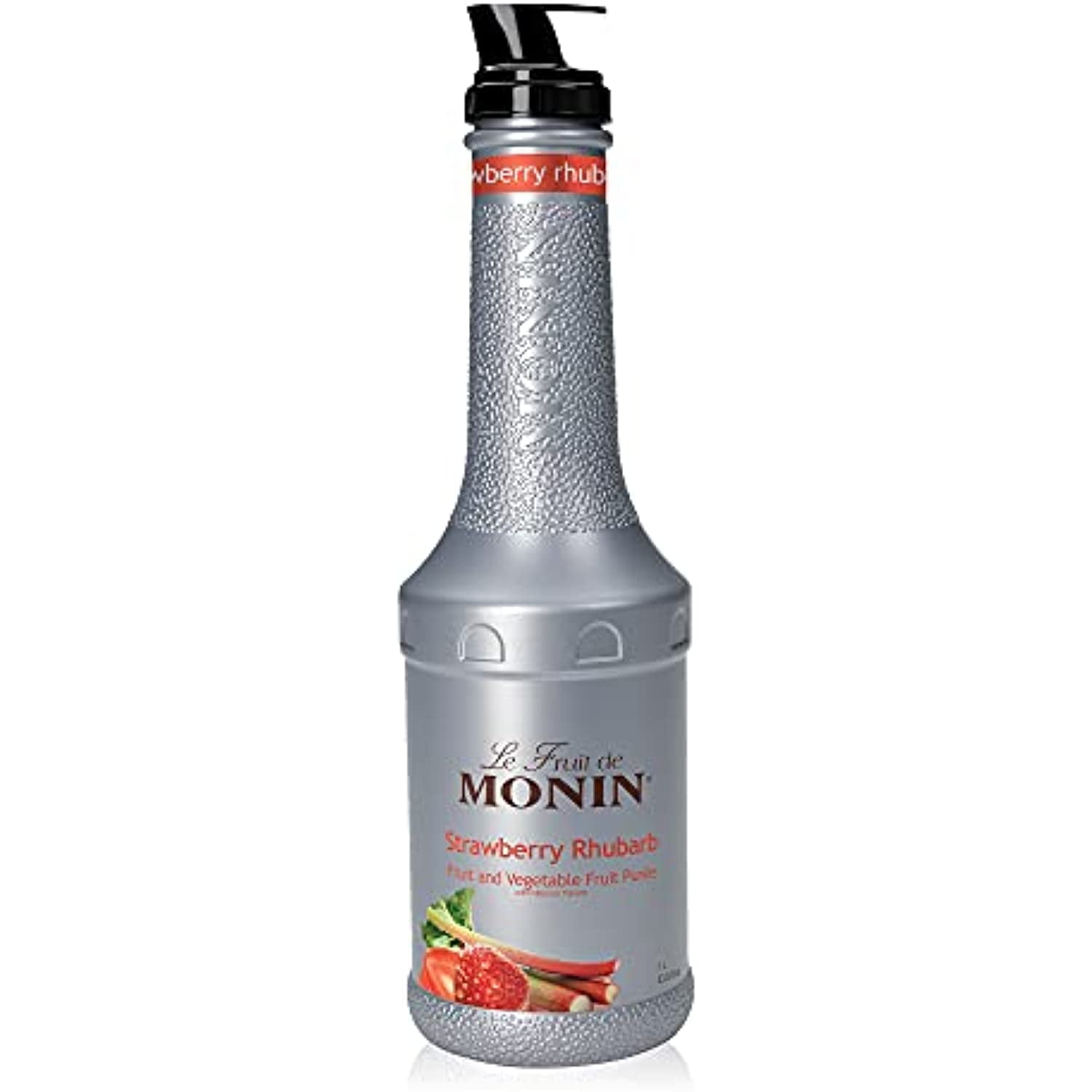 Monin - Strawberry Rhubarb Purée, Tart & Sweet Purée, Made With Real ...