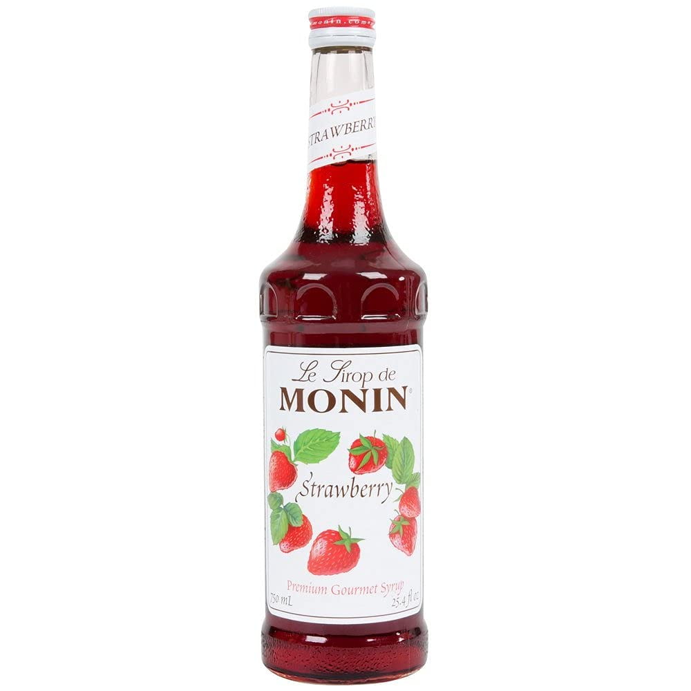 Monin - Strawberry Syrup, Mild and Sweet, Great for Cocktails and Teas ...