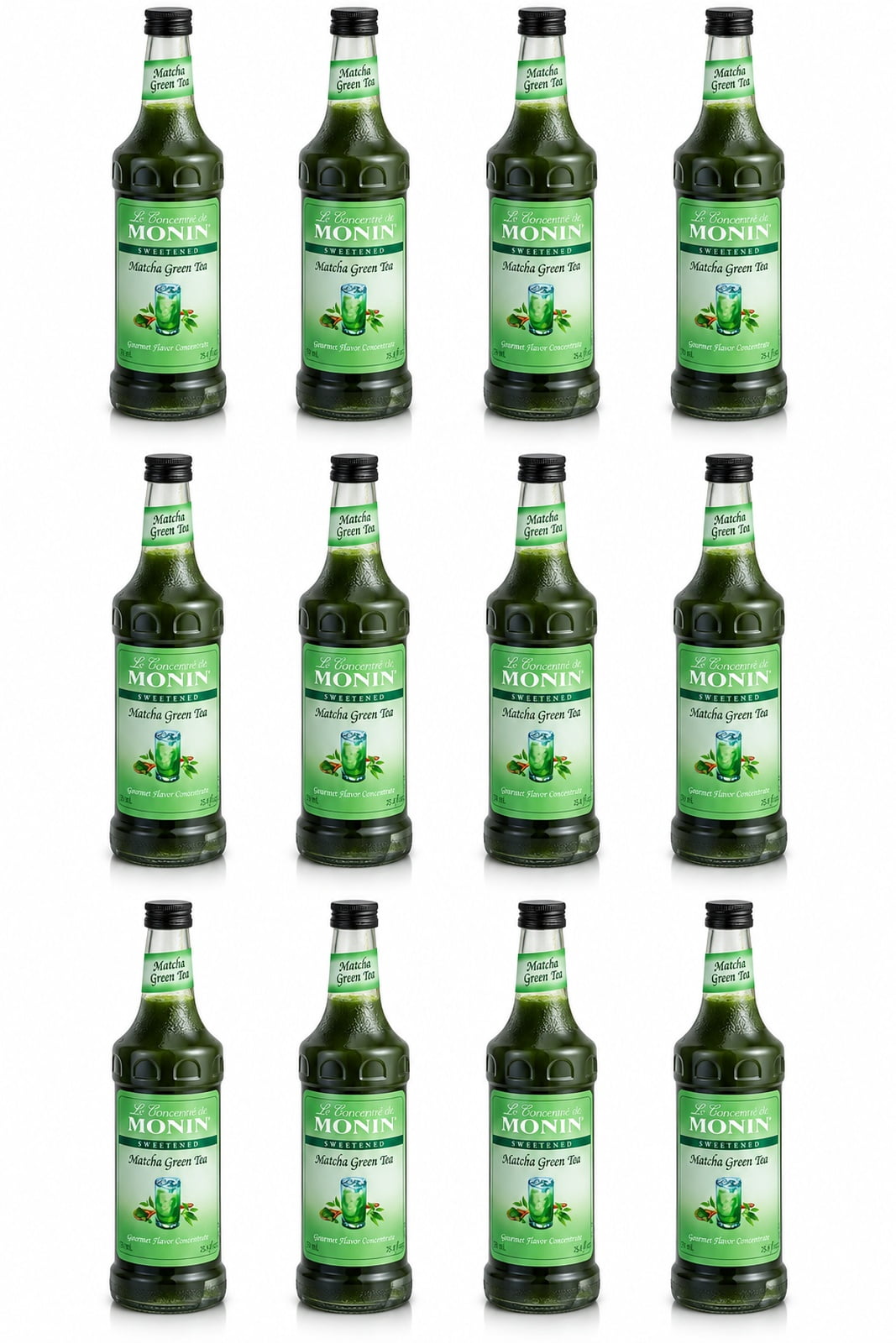 Monin Sweetened Matcha Green Tea Latte Mix Concentrate, 750 mL Bottles ...