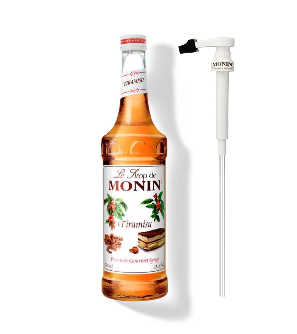 Monin Tiramisu Premium Gourmet Syrup, 750mL (25.4 fl oz) Bottle with ...