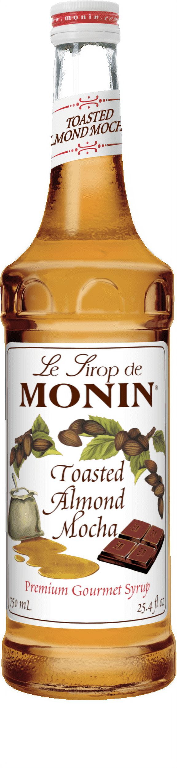 Monin – Toasted Almond Mocha Syrup, Great for Mochas, Lattes, Frappe ...