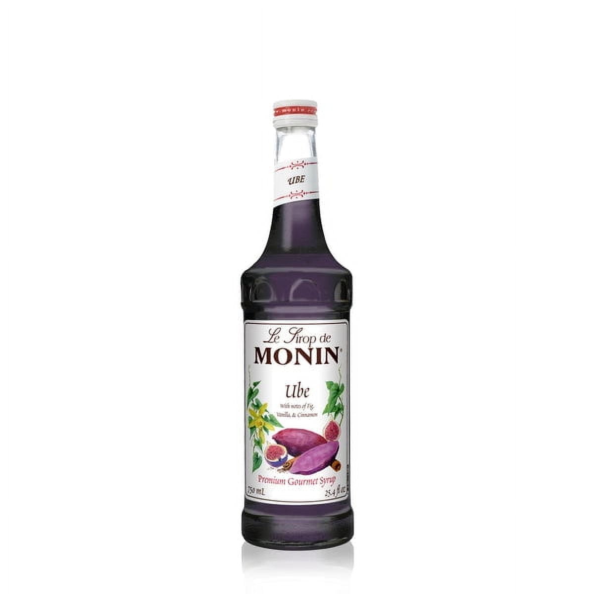 Monin Ube Syrup Bottle 750mL for Beverages and Desserts, Purple Yam ...