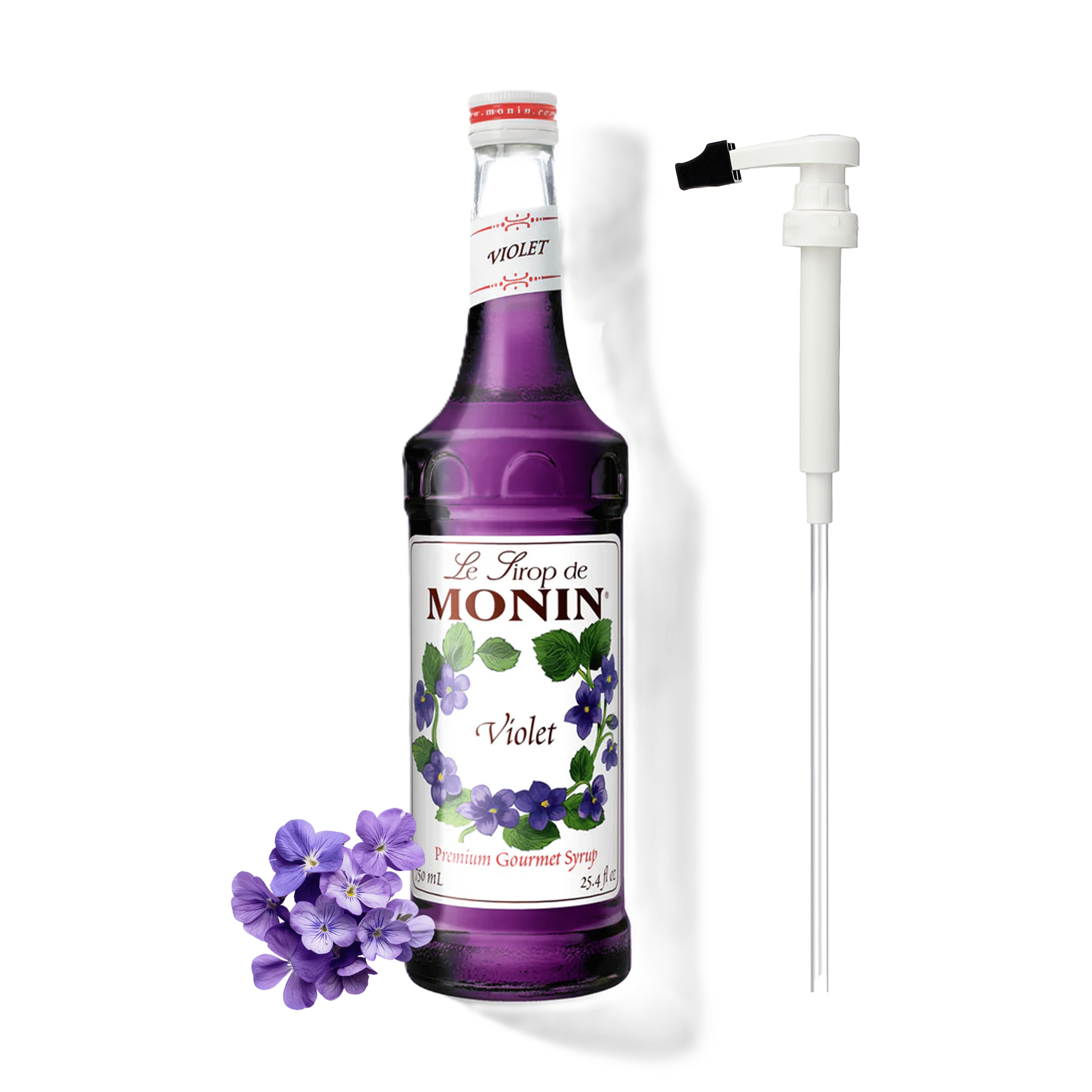 Monin Violet Flavouring Syrup, 25.4 fl oz (750 mL) Glass Bottle + Pump ...