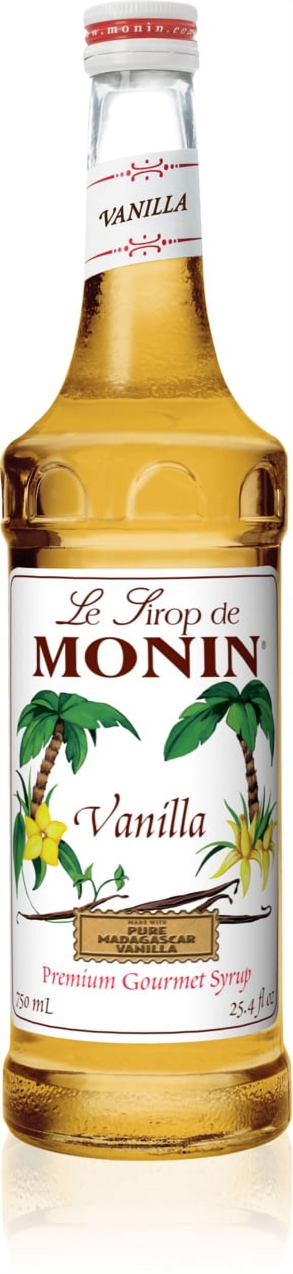 Monini Premium Gourmet Vanilla Syrup, All-Natural, Gluten Free, Vegan ...
