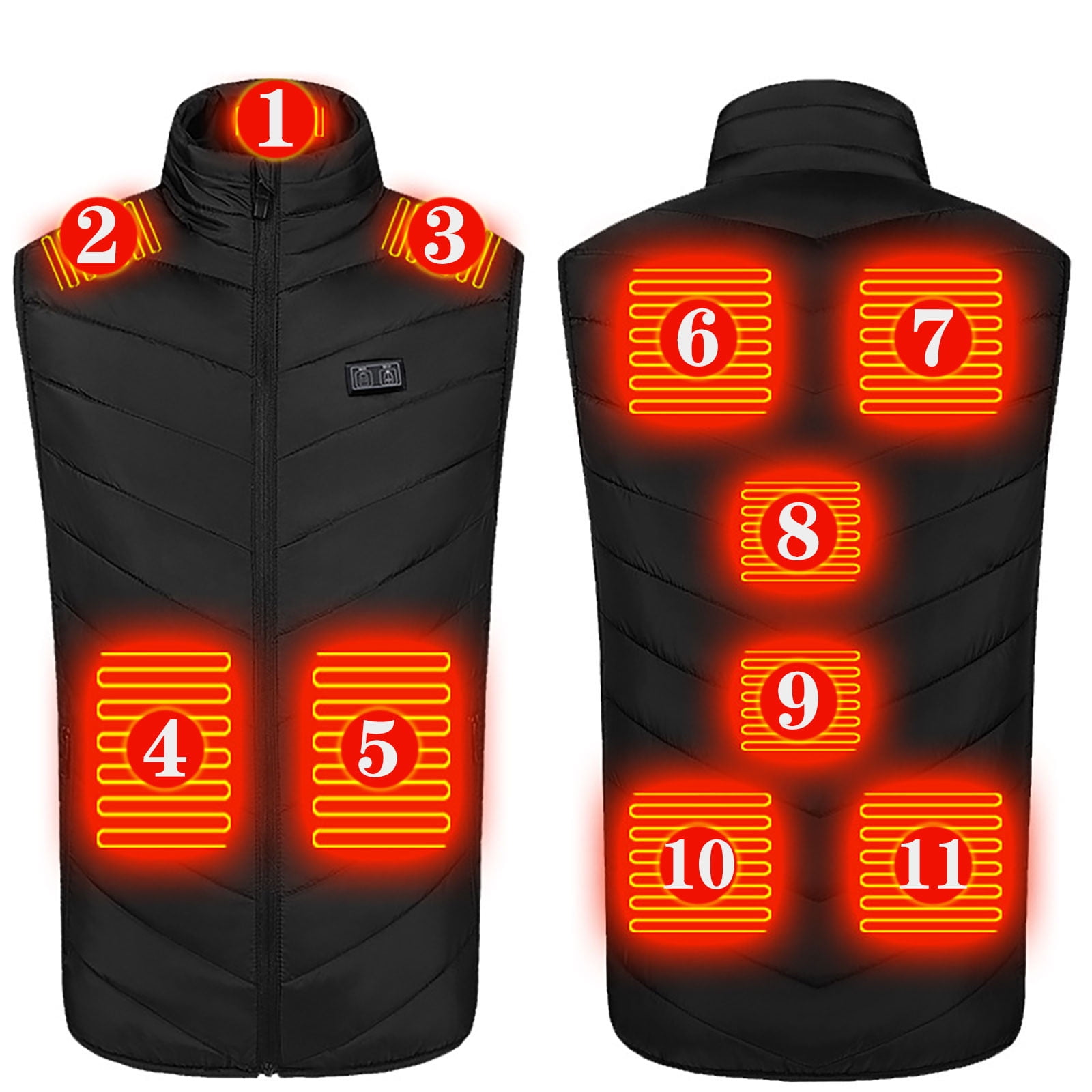 Monintic Heated Vest Smart Electric Windproof Jacket Men Women ...