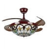 MONIPA 42 Inch Tiffany Style Chandelier Ceiling Fan, Lights ...