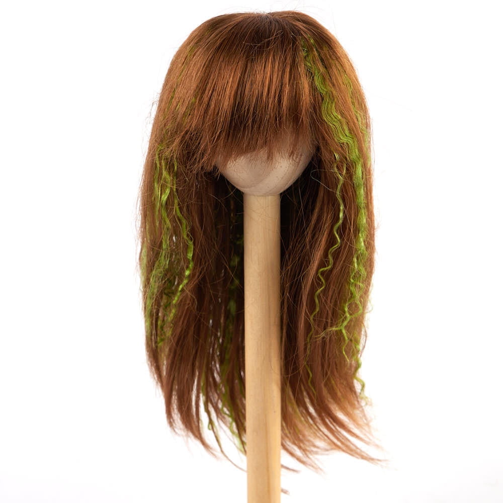 Monique Synthetic Mohair Auburn Lime Green J-Rock Doll Wig - Walmart.com
