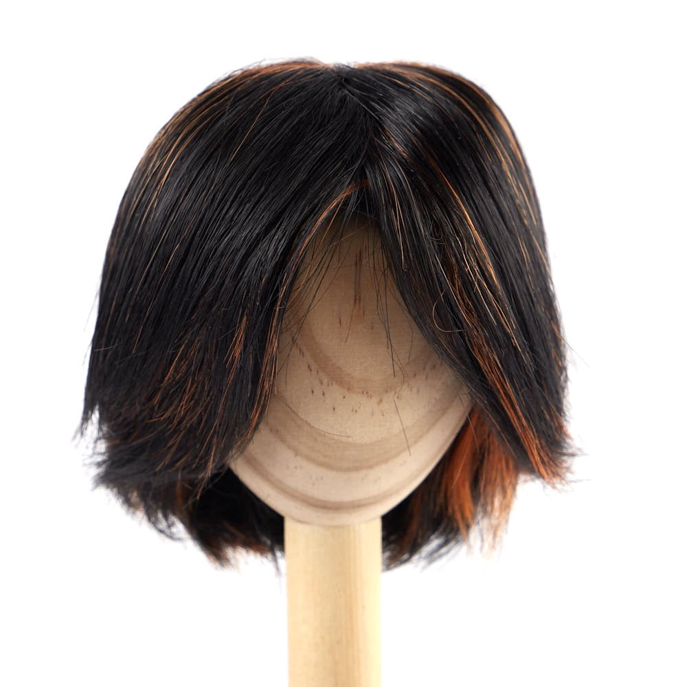 Monique Synthetic Mohair Off Black and Orange Buttercup Doll Wig ...