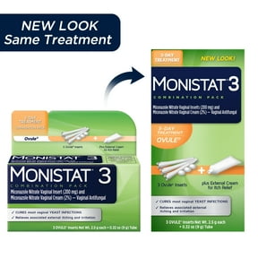 Monistat 7 Antifungal Cream, Yeast Infection Treatment, Low Dose 7-Day ...