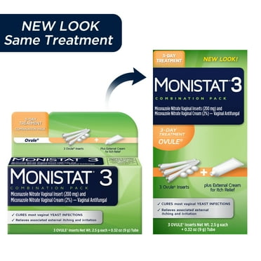 Monistat 1-Day Yeast Infection Treatment | Ovule + Itch Cream ...