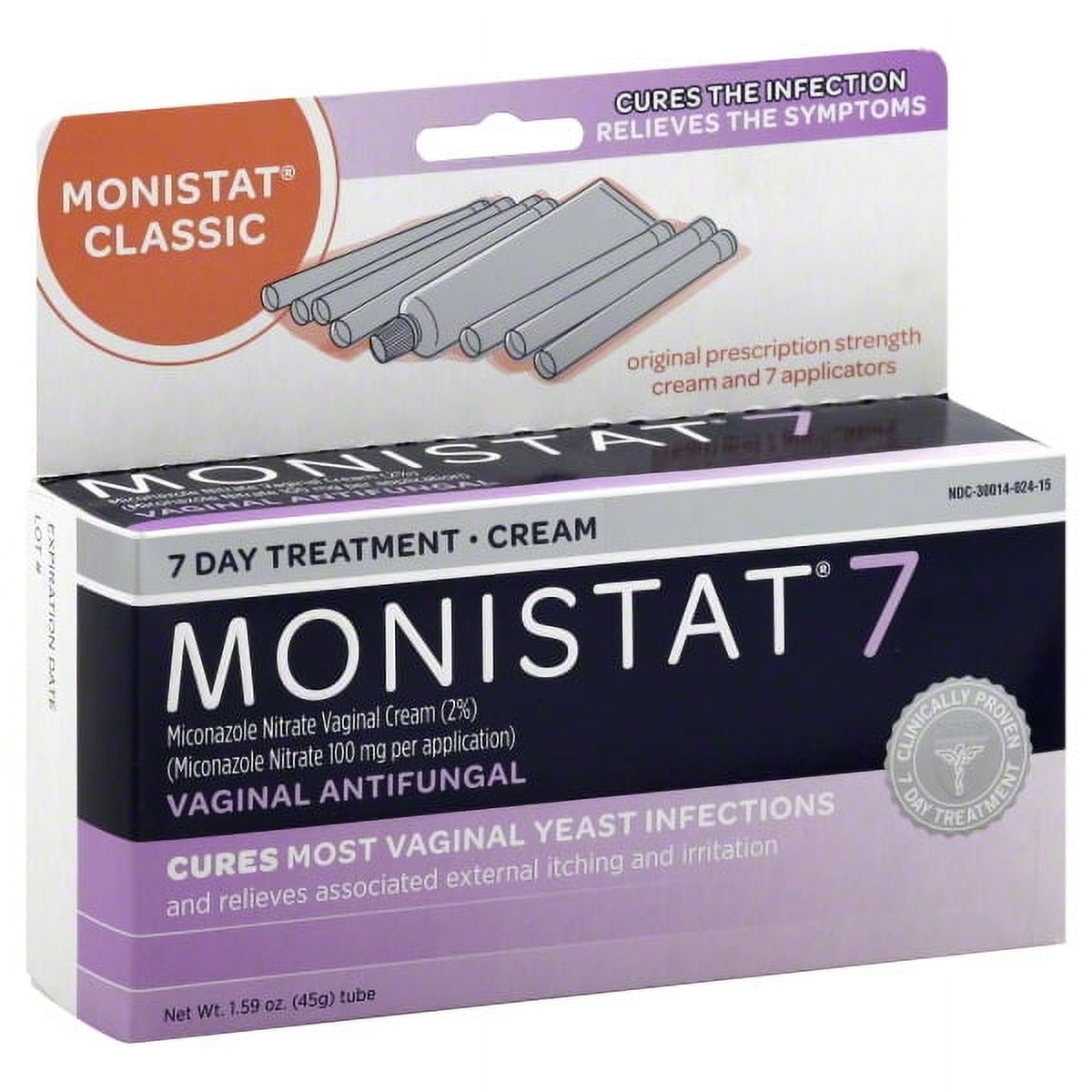Monistat 7-Day Yeast Infection Treatment, Miconazole Nitrate Vaginal ...