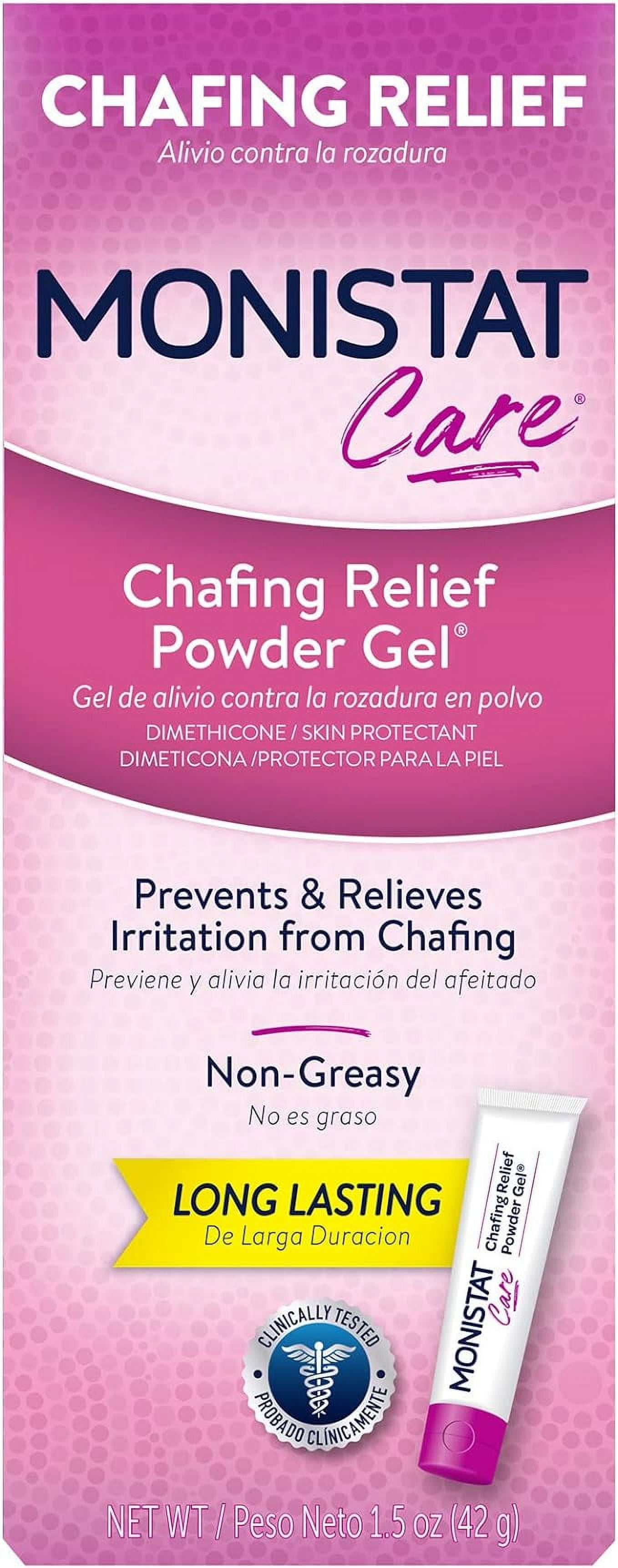 Monistat Chafing Relief Powder Gel, Anti-Chafe Protection, Fragrance ...