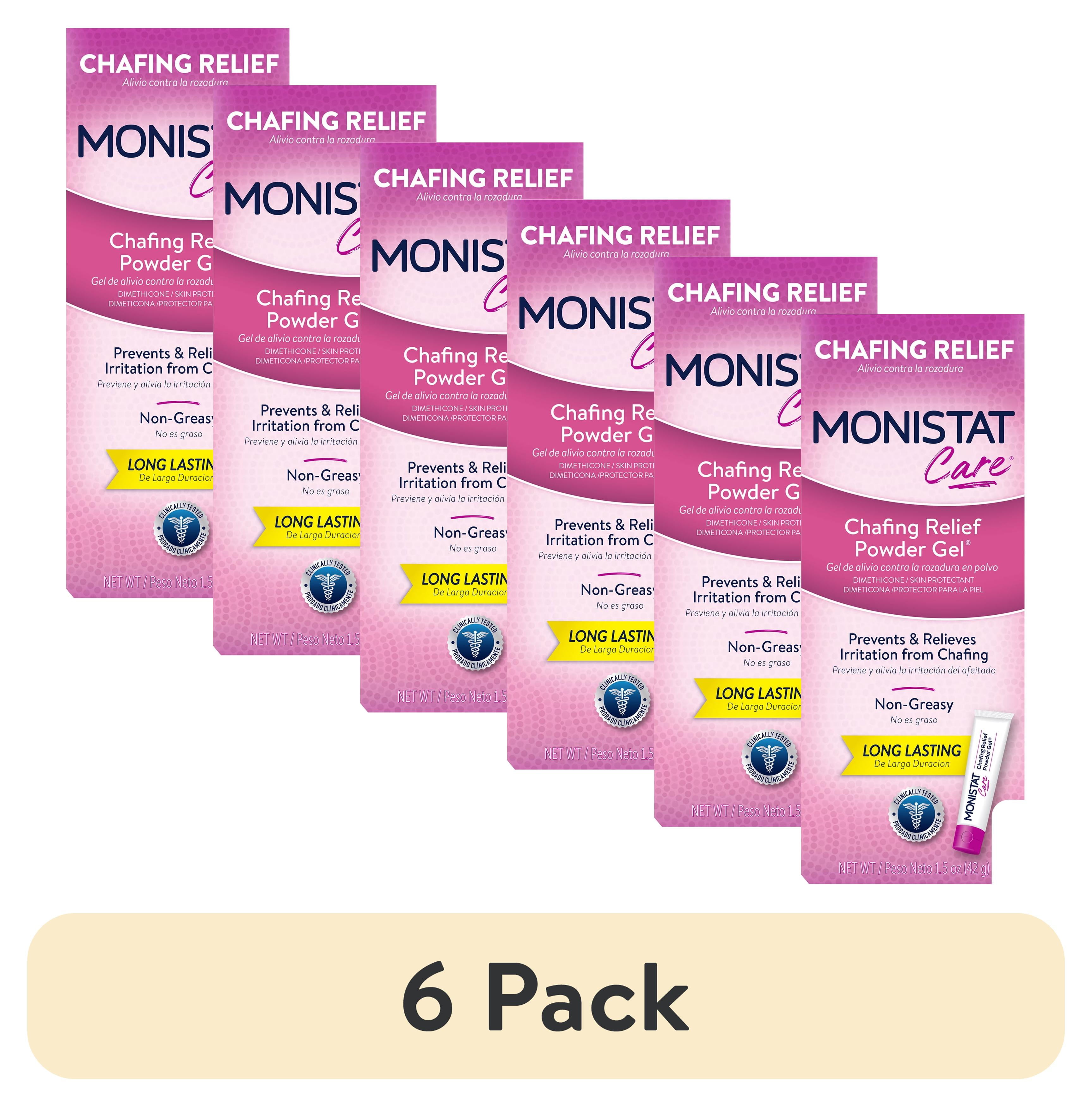 (6 pack) Monistat Chafing Relief Powder Gel, Female Anti-Chafe ...