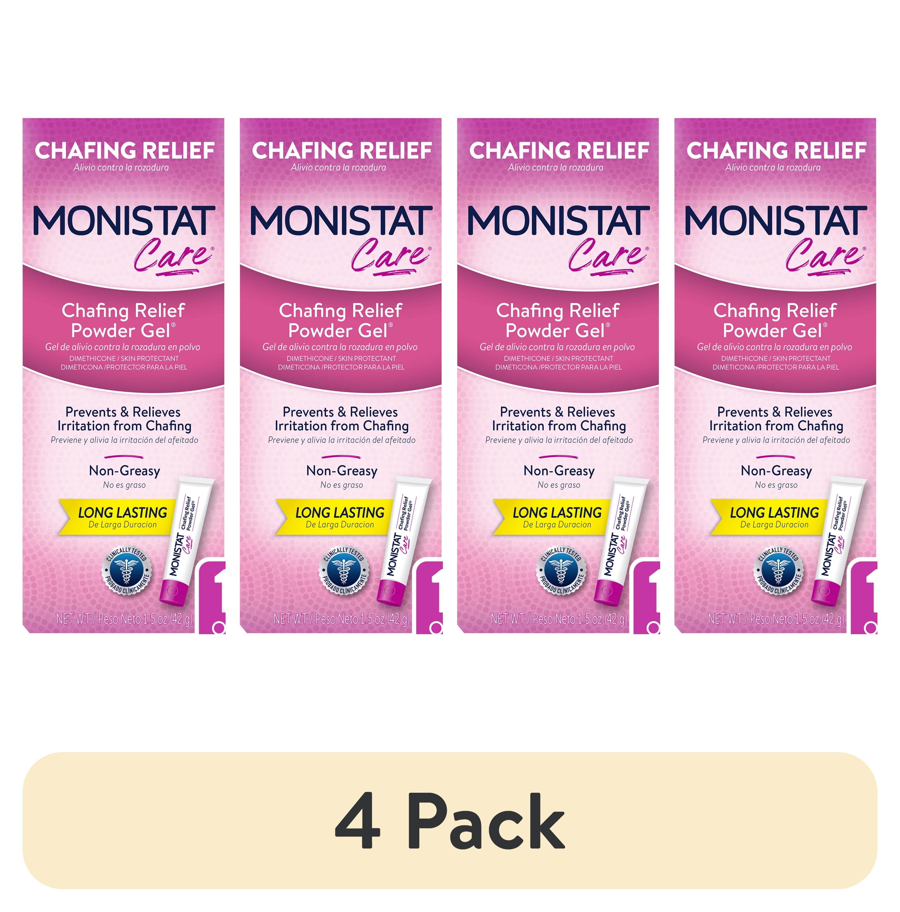 (4 pack) Monistat Chafing Relief Powder Gel, Female Anti-Chafe ...