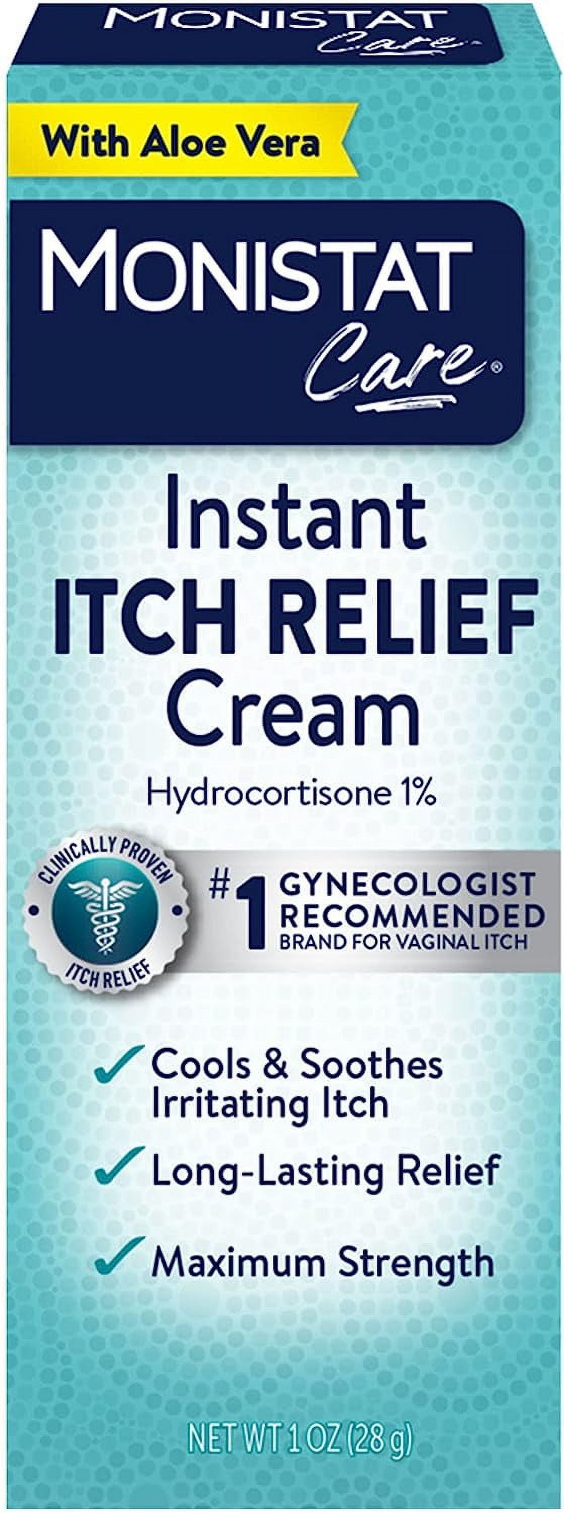 Monistat Instant Itch Relief Cream for Women, Maximum Strength Feminine ...