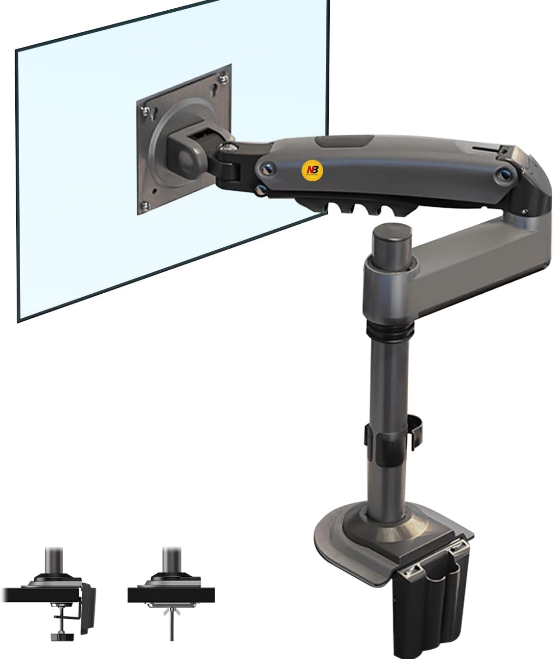 Monitor Desk Mount Long Arm for Monitors Within 4.4 to 19.8lbs Ultra ...