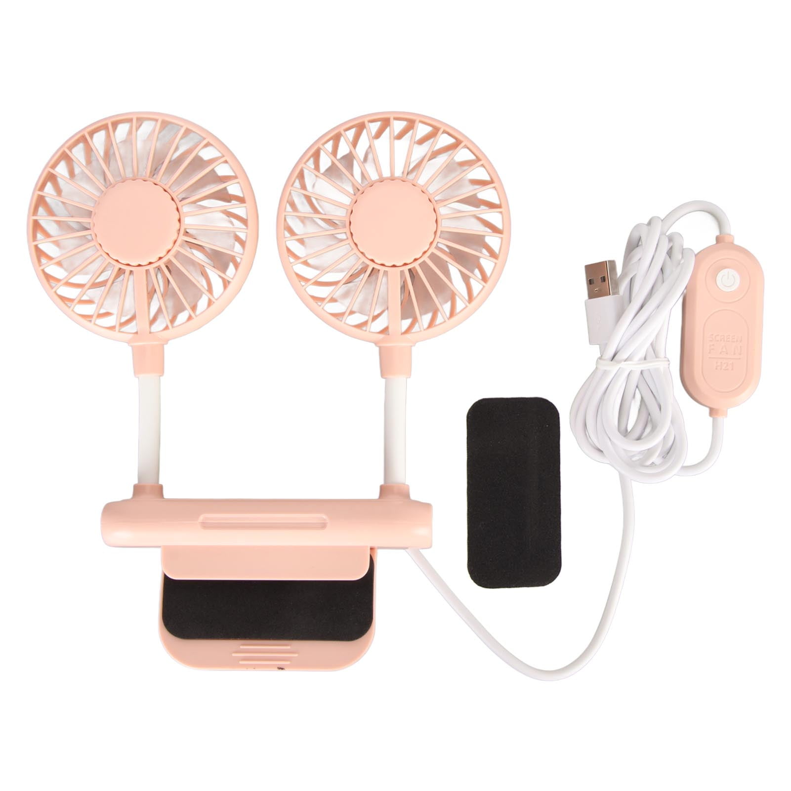 Monitor Fan 2 Heads 3 Speed Modes 6.6ft USB Cable Noiseless Space ...