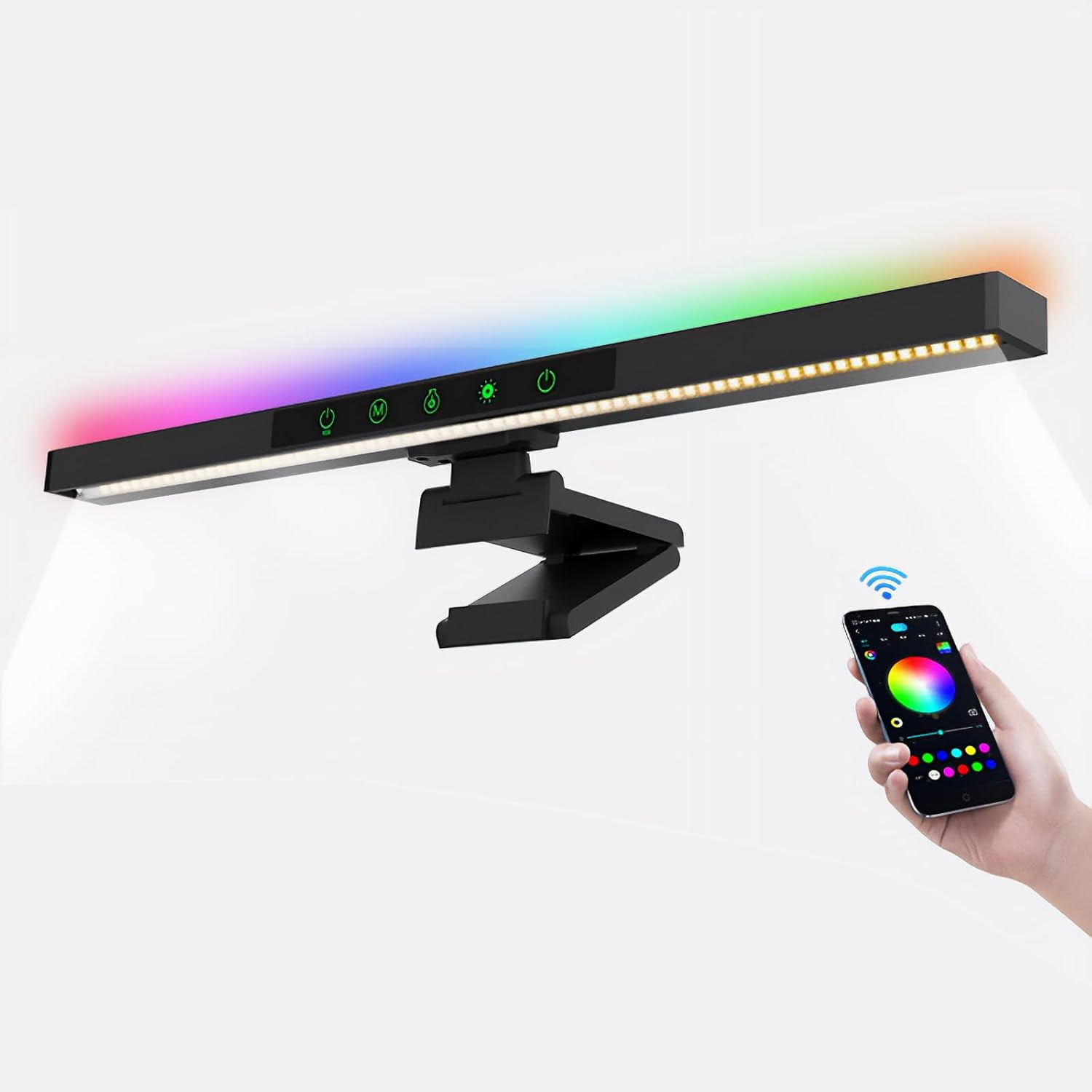 Monitor Light Bar, Computer Screenbar, USB Reading Lamp/ 15 RGB Gaming ...