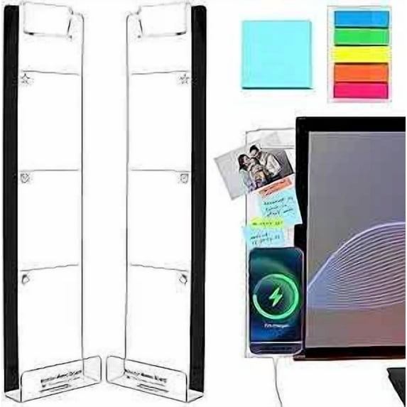 Monitor Memo Board, 2Pcs Multifunction Sticky Note Monitor Memo Board ...