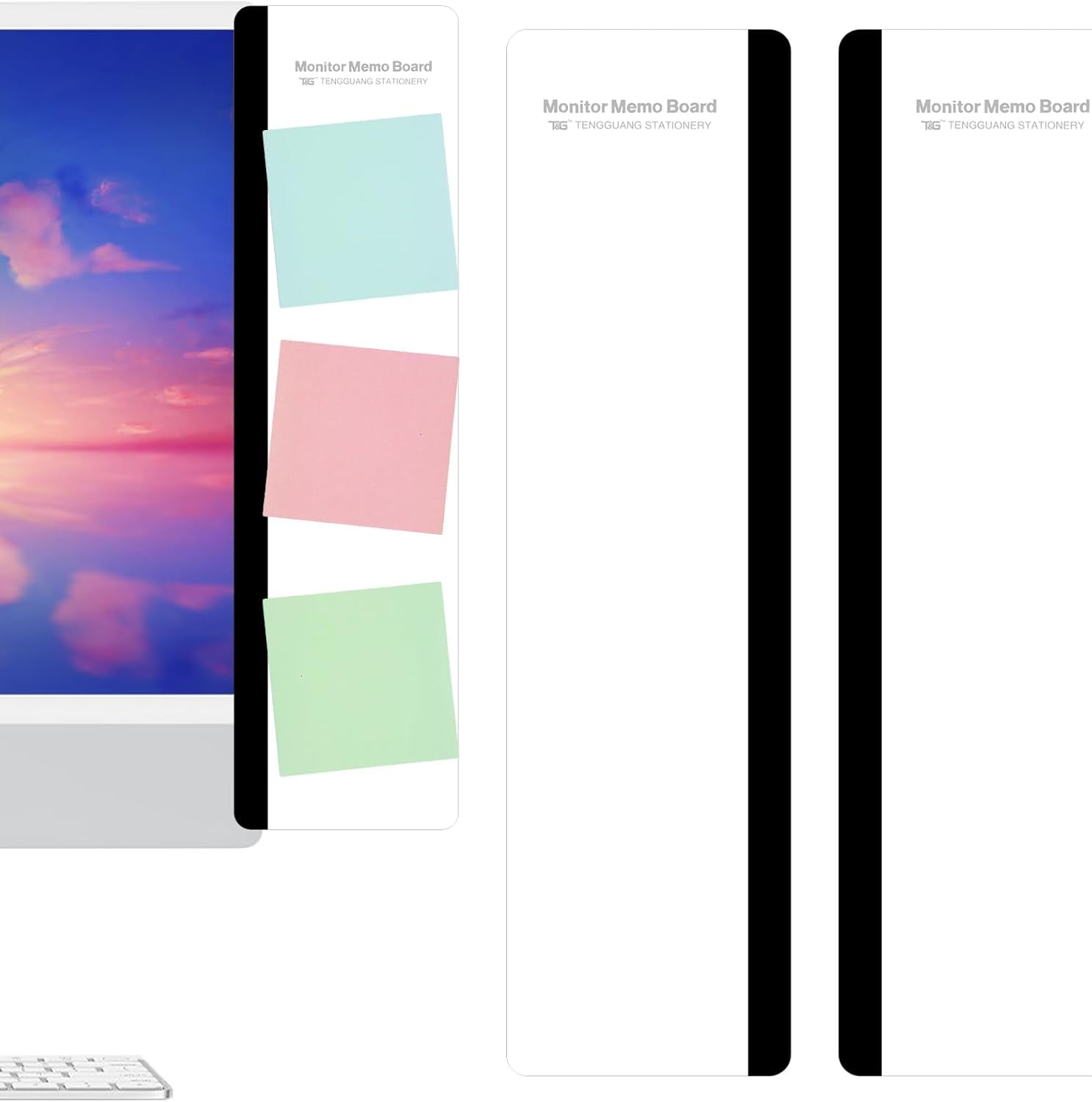 Monitor Memo Board, Office Desk Accessories, 2 Pack Monitor Message ...