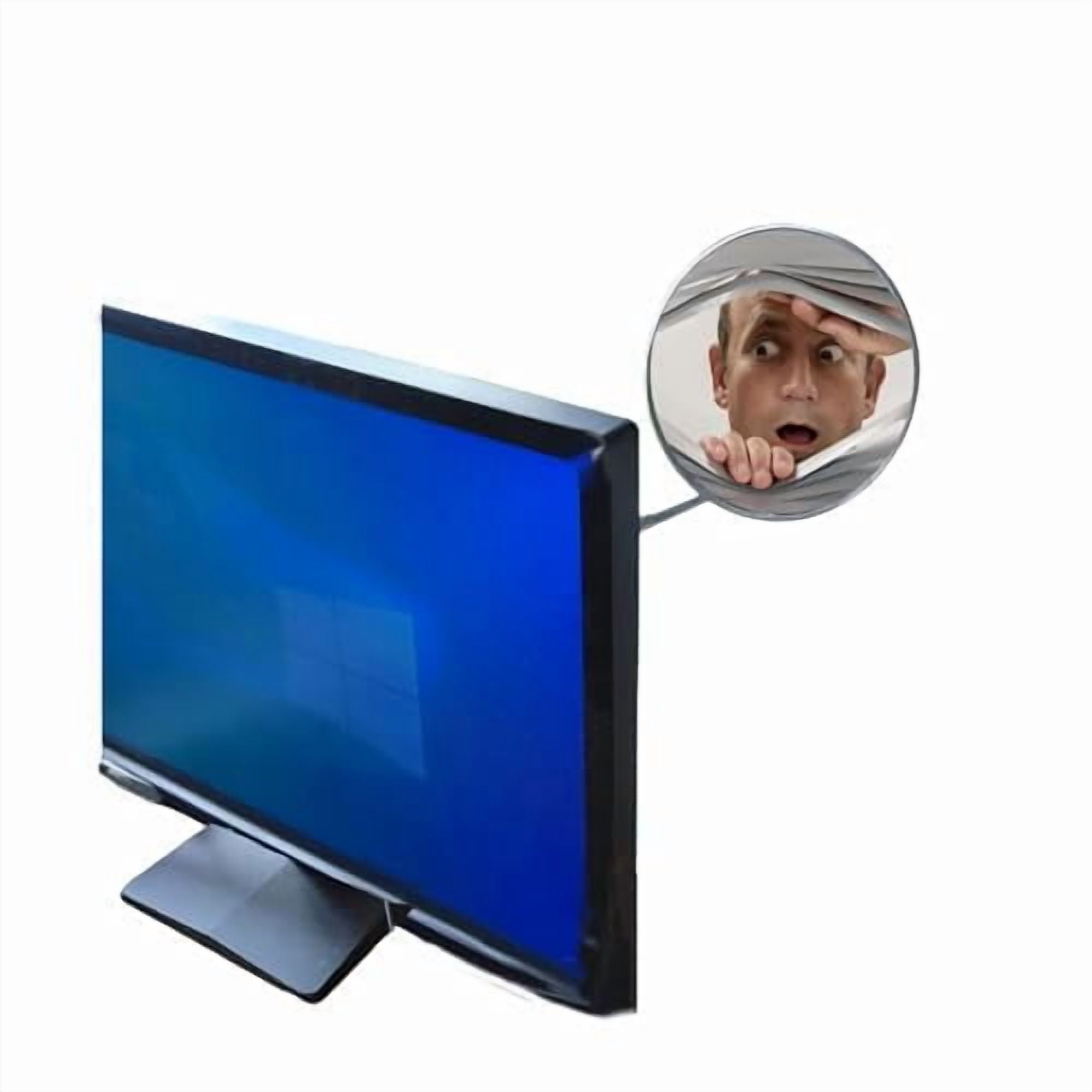 Monitor Mirror,Computer Desk Mirror to See Behind You,Cubicle Mirror ...