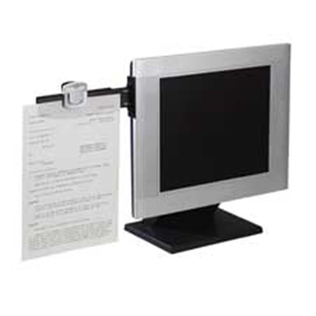 Monitor Mount Document Clip- 6-.25in.x3in.x11-.50in.- Black-Silver ...