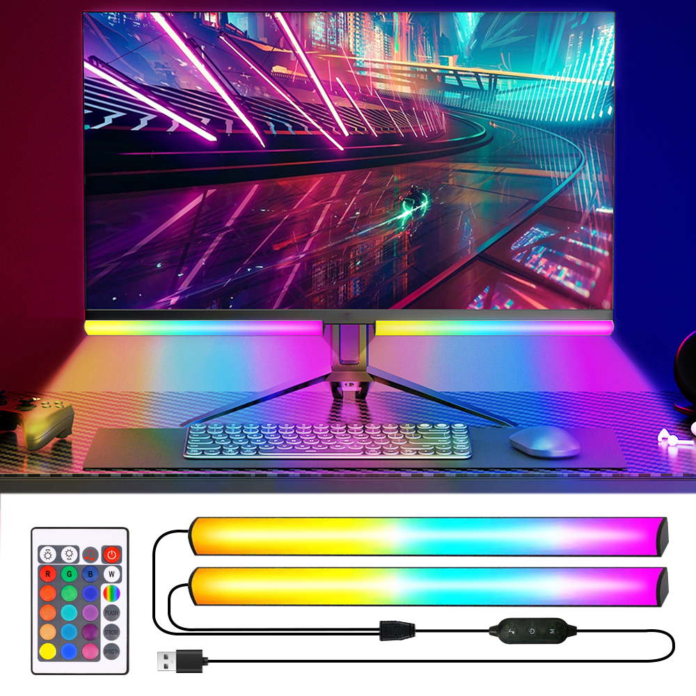 Under Monitor RGB Light Bar, App and Remote Control Gaming Ambient ...