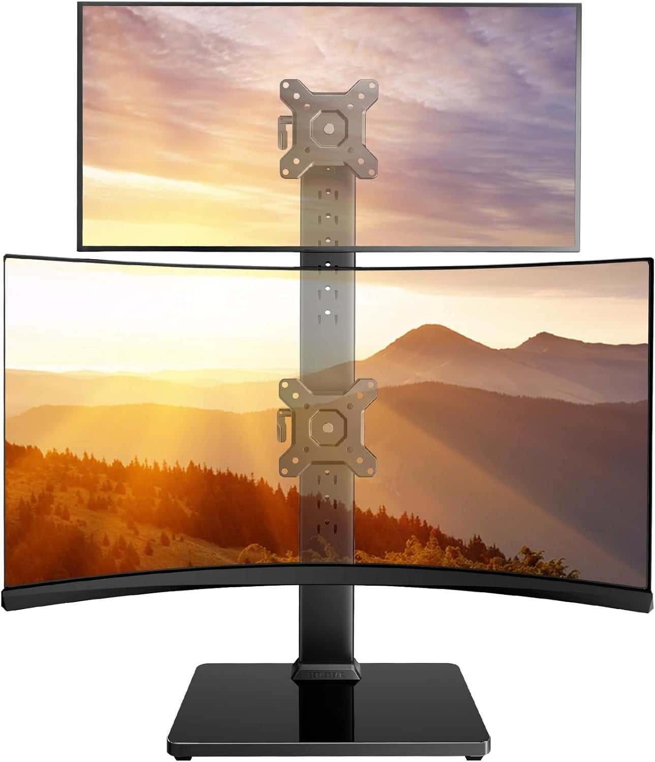 Monitor Stand, Dual Monitor Mount for Two 13-40 inch Screens, Vertical ...