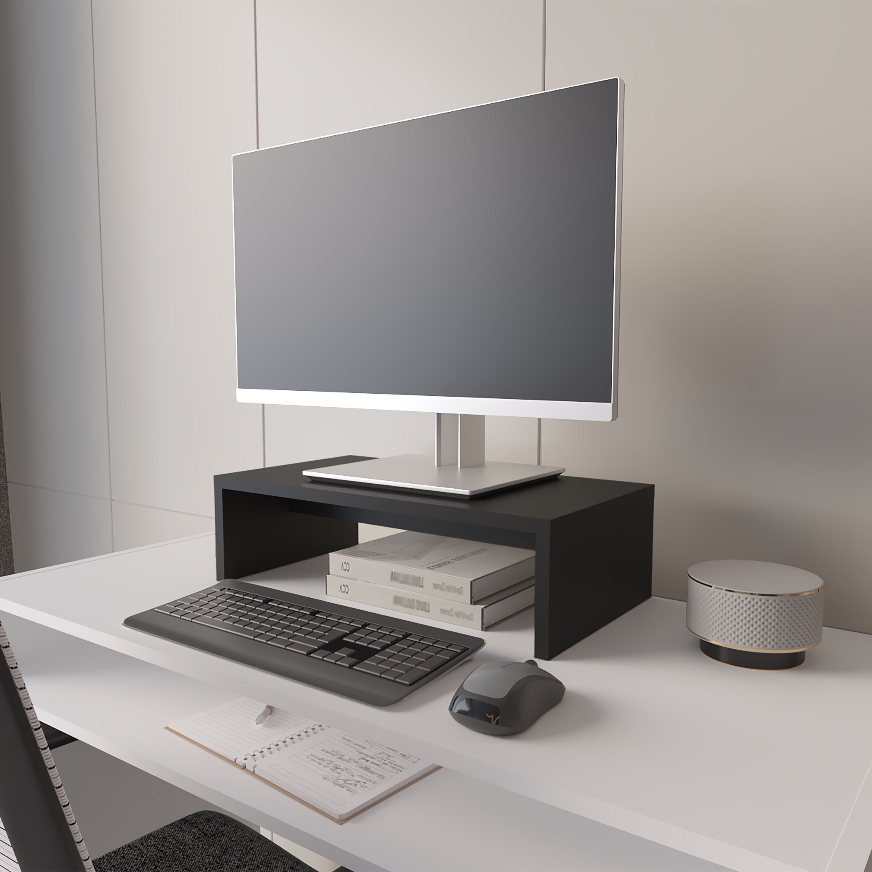 Monitor Stand Kent,Office,Black,Black Engineered Wood Furniture Office ...