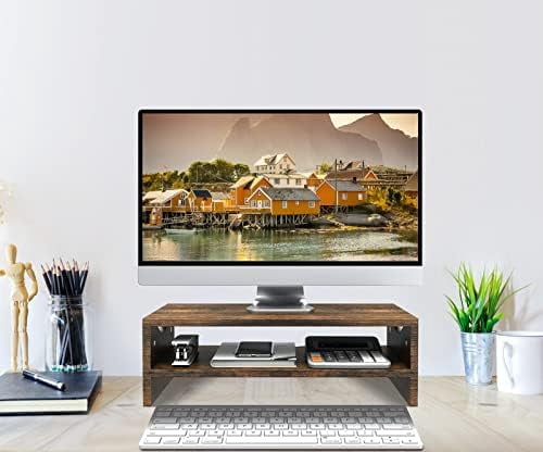Monitor Stand Riser, 2 Tiers Laptop Computer Monitor Riser for PC ...