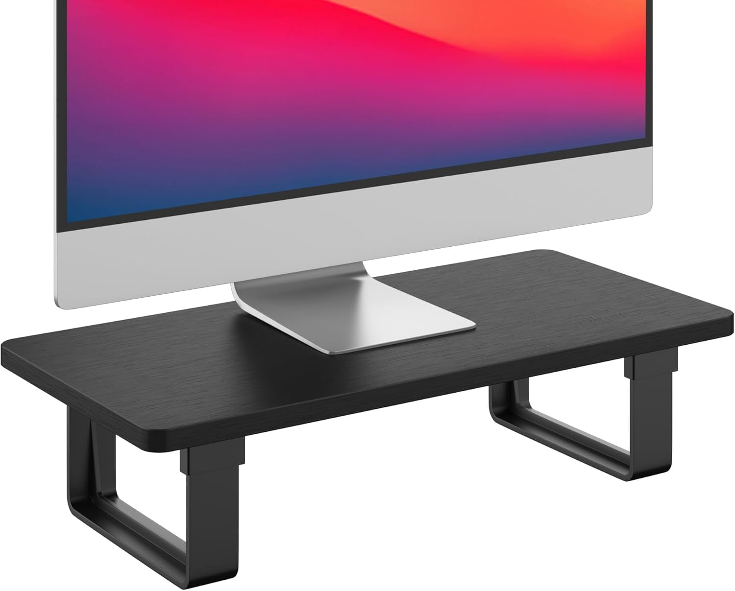 Monitor Stand Riser with 50 LB Capacity, Stable Wood Computer Monitor ...